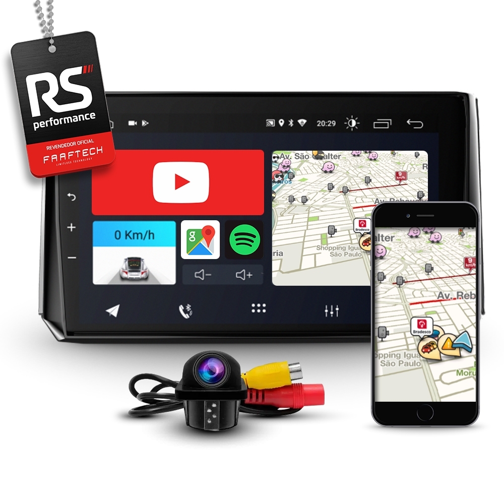 Central Multimídia Para Corolla Tela De 10.1 Compatível Apps Cor Preto